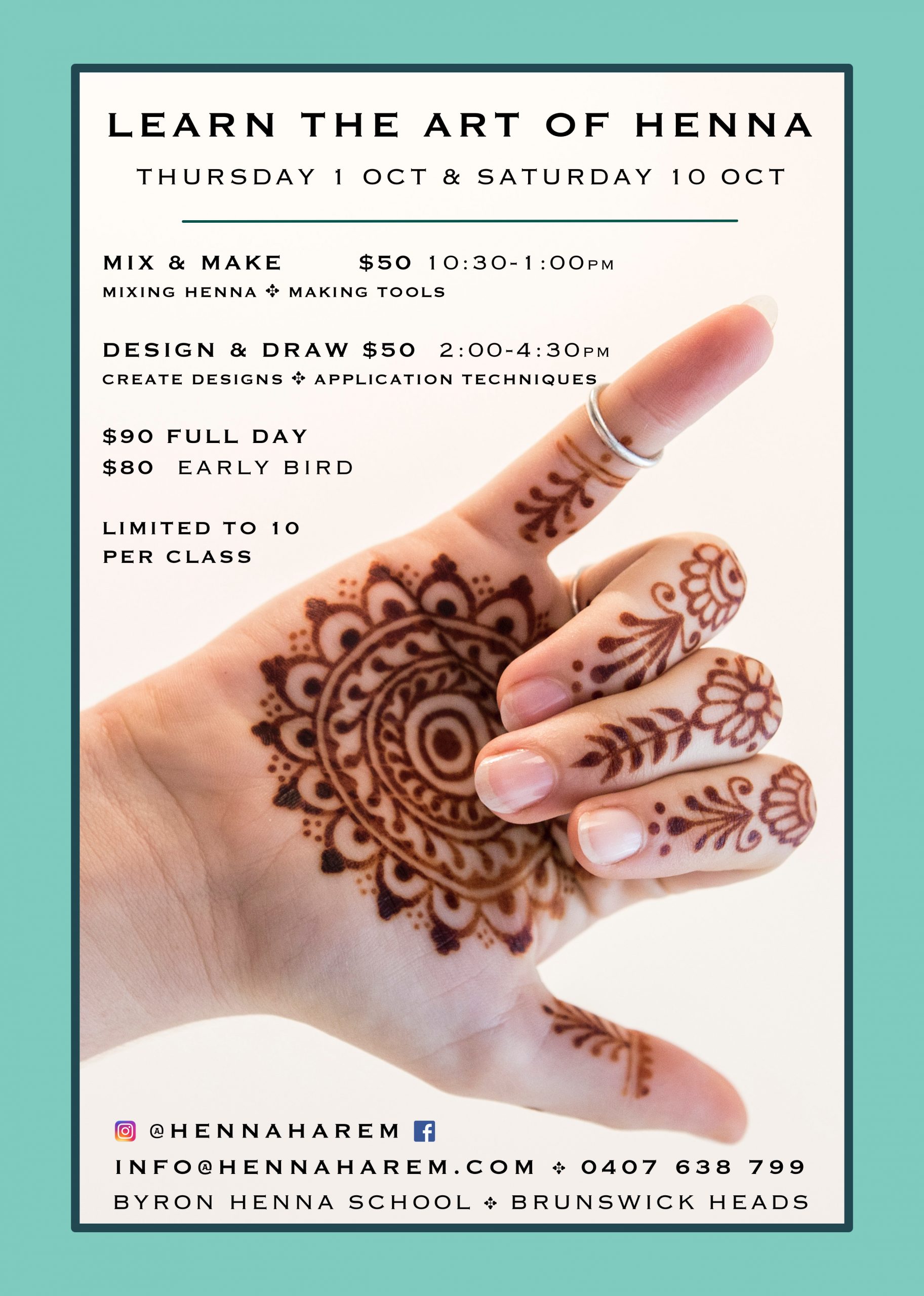 Learn the Art of Henna | Henna Harem - Body Art & Kits Byron Bay